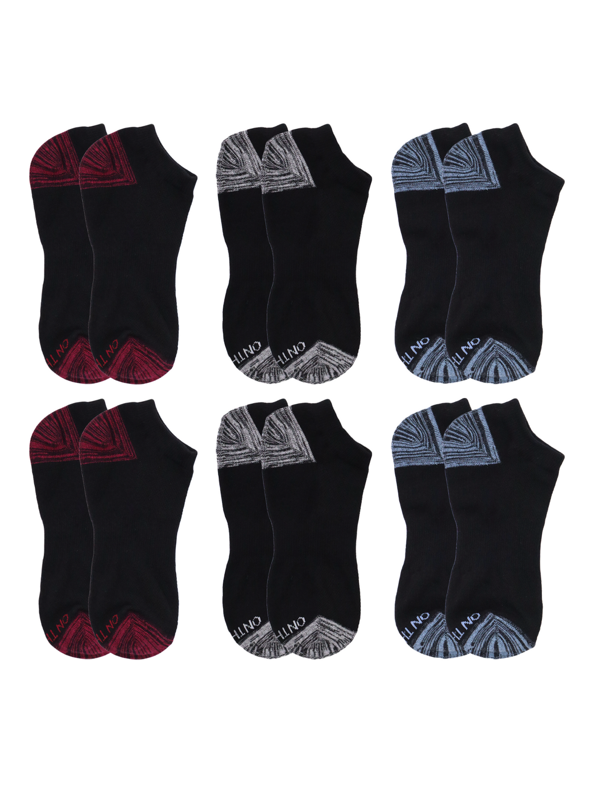 Performance Fashion Low-Cut Socks - Combo (6 Pair Pack) - On The Go Hosiery
